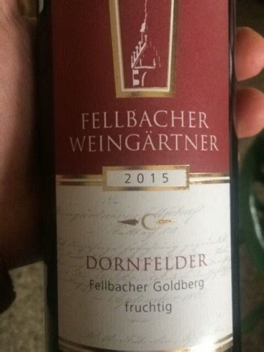 Fellbacher Weingärtner C Dornfelder Fellbacher Goldberg Fruchtig