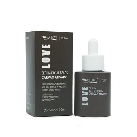 Sérum Beads Carvão ativado Max Love 30ml Bem Mulher Maquiagens