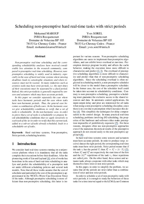 pdf scheduling non preemptive hard real time tasks with strict periods mohamed marouf