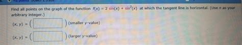 solved find all points on the graph of the function f x 2