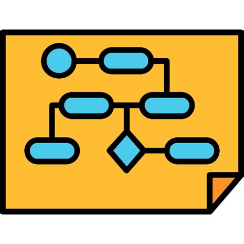 Icono De Diagrama De Flujo Generic Color Lineal Color