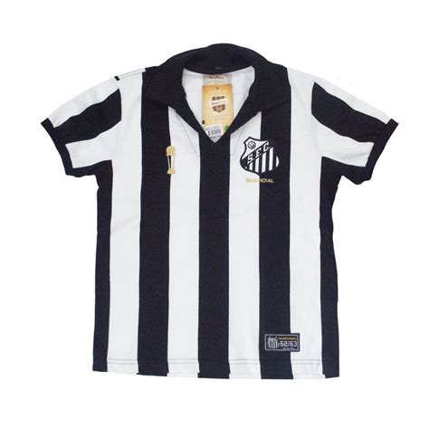 Camisa Retrô Juvenil Santos Bimundial Listrado 62 63 Camisas Retrô Mania