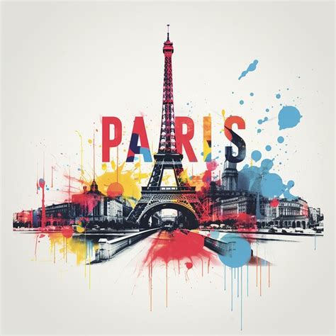 Premium Photo D Rendered Paris France Poster With Text Paris In The