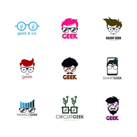 Premium Vector Geek Logo