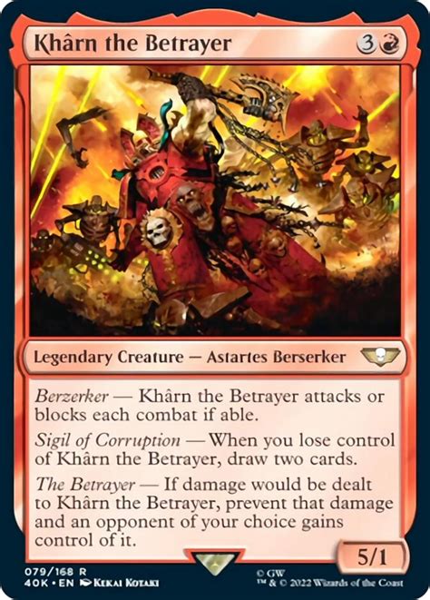 Kharn The Betrayer Surge Foil Universes Beyond Warhammer