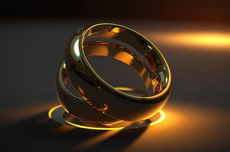 Premium AI Image A Gold Ring With The Word Love On It