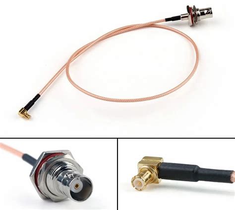 Rf Cable Mcx R A Male To Bnc Female Bulkhead O Ring Pigtail Cable Rg