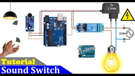 how to make light control by clap using arduino and sound sensor sound switch clap control