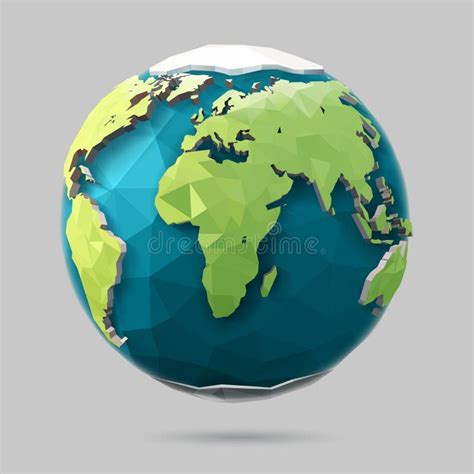 Globo De La Tierra Con Los Continentes Verdes Concepto Moderno Del Mapa