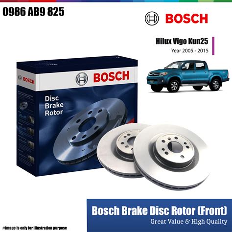 Pcs Bosch Brake Disc Rotor Front Ab Set For Toyota Hilux