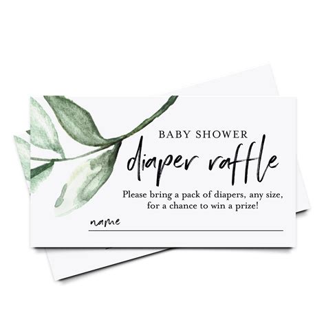 PRINTED Diaper Raffle Cards Baby Shower Game Idea 2x3 5 Etsy