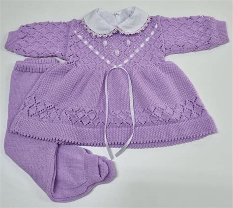 Saída Maternidade Vestido Body Glipir Lilás Menina 3 Peças Elo7