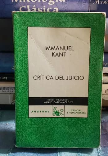 Cr Tica Del Juicio Immanuel Kant Cuotas Sin Inter S