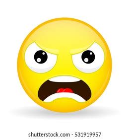 Angry Emoji Emotion Anger Evil Emoticon Stock Vector Royalty Free