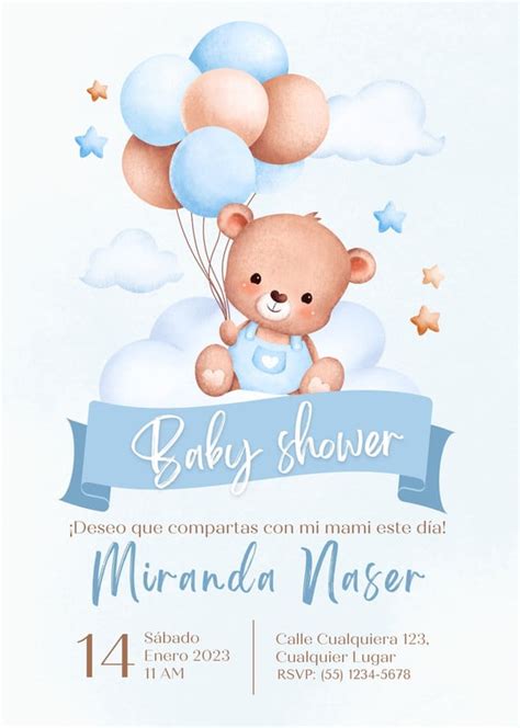 Invitaciones para baby shower Diseña e imprime Canva
