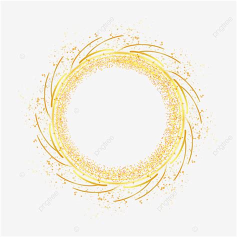Círculo Brillante Brillo Dorado PNG dibujos Circulo Brillante Ligero