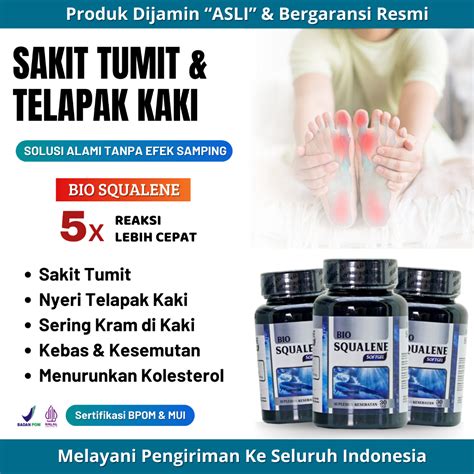 Jual BIO SQUALENE Obat Sakit Tumit Herbal Nyeri Telapak Kaki Plantar