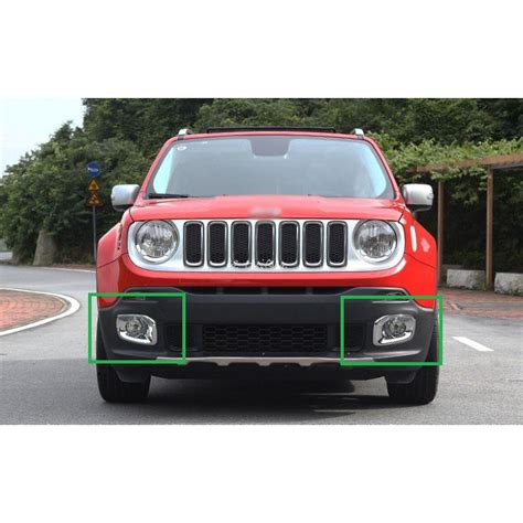 Aplique Farol Milha Neblina Cromado Jeep Renegade Ate No Shoptime