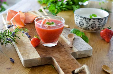 Gaspacho Tomate Fraise Et Burrata Les P Pites De Noisette