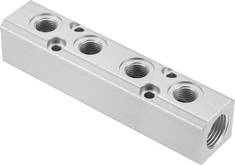 PATIKIL 4 Voies 6 Port Air Collecteur G1 2 G1 4 Aluminium Air Tuyau