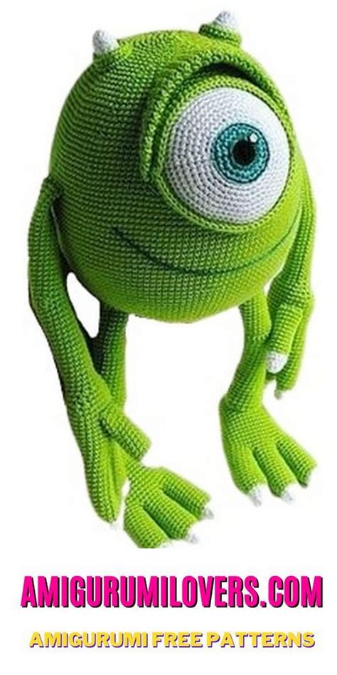 Amigurumi Mike Wazowski Free Crochet Pattern Amigurumilovers