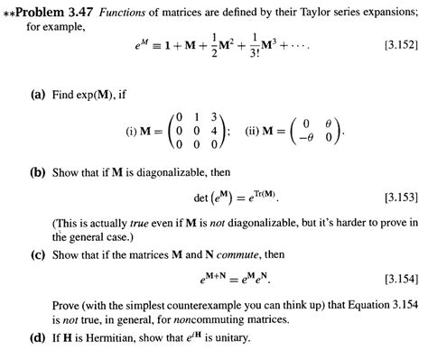 solved problem 3 47 functions of matrices are defined by