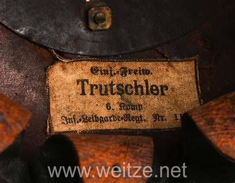 Hessen Pickelhaube Des Einj Hrig Freiwilligen Trutschler In Der