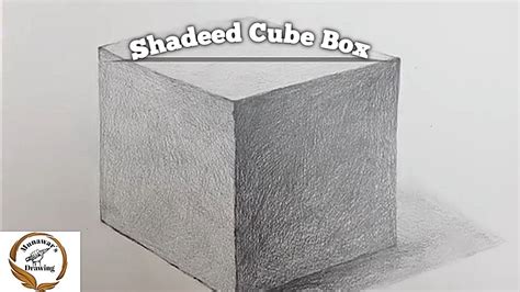 How To Draw A Cube Step By Step Drawing Shaded Cube Box