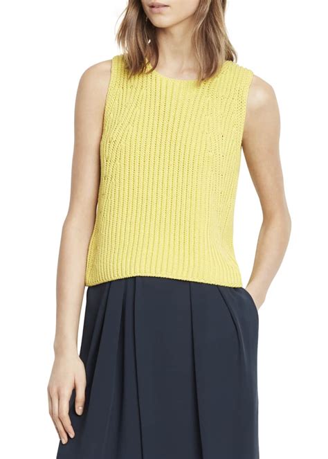 Vince Chunky Rib Sleeveless Crew Tank Bergdorf Goodman