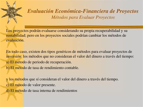 PPT Evaluación Económica Financiera de Proyectos PowerPoint