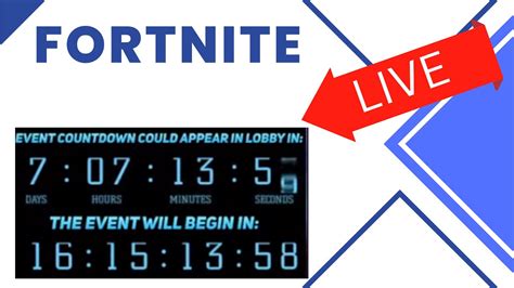 FORTNITE COUNTDOWN THE FRACTURE EVENT COUNTDOWN SHOWS IN GAME LIVE