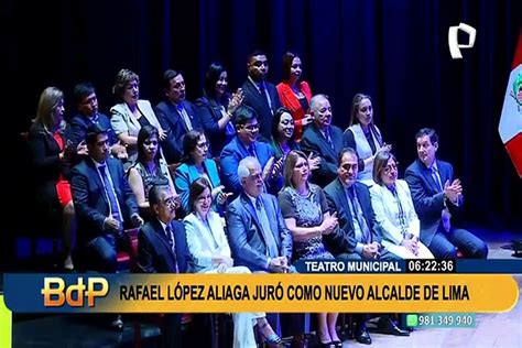 Rafael López Aliaga juró como nuevo alcalde de Lima Vídeo Dailymotion