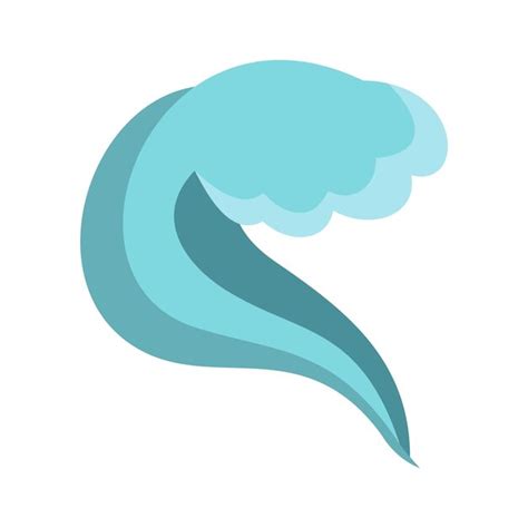 Premium Vector Splashing Wave Icon In Flat Style Isolated On White