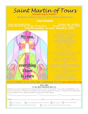 Fillable Online Stmartintourschurch Ministering To People