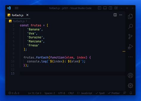 ¿cómo usar foreach en javascript programa con leo