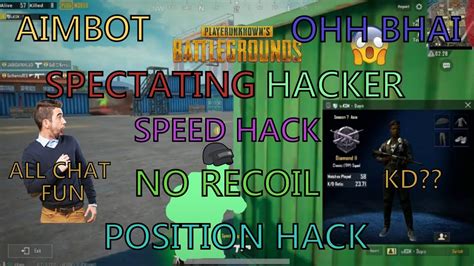 PUBG MOBILE SPECTATING GOD LEVEL HACKER SPEED HACK AIMBOT ESP