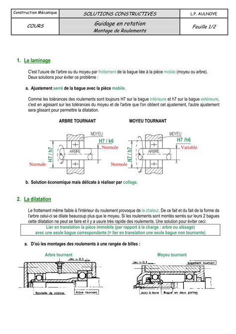 Pdf Cours Montage Des Roulements Dokumen Tips
