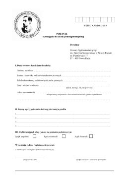 Podanie O Przeniesienie Dziecka Do Innej Szkoy Question