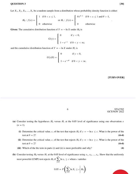 solved let x1 x2 x3 … xn be a random sample from a