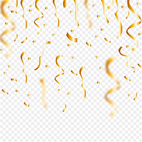 Gold Confetti Falling Vector Design Images Gold Confetti Falling From