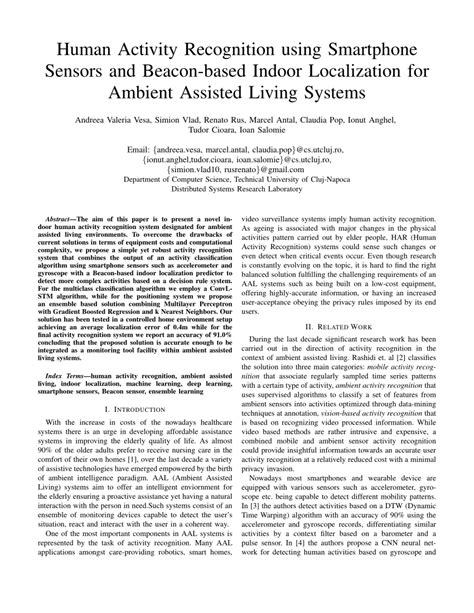 pdf human activity recognition using smartphone sensors and beacon based indoor localization