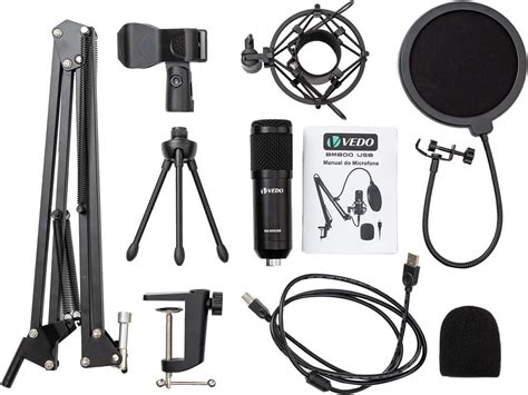 USB Microfone Kit Microfone Bm800 USB Condensador Estúdio Profissional