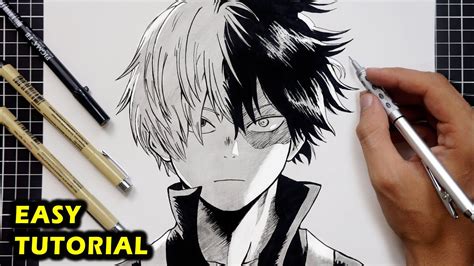 How To Draw Shoto Todoroki My Hero Academia Easy Drawing YouTube