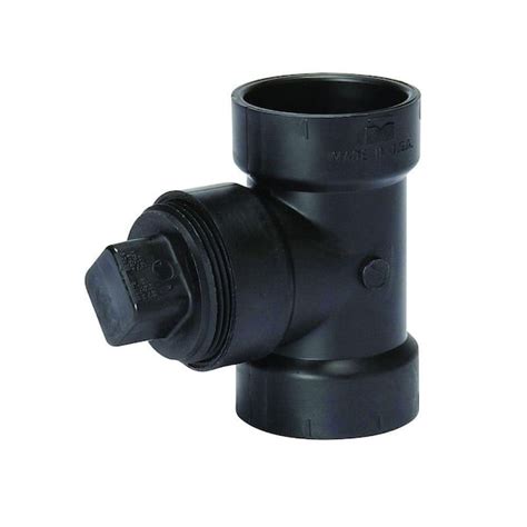 Mueller Streamline In Abs Dwv Hub X Hub X Cleanout Test Tee With