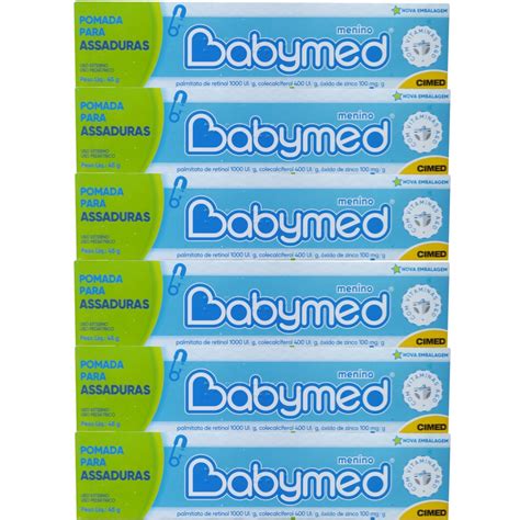 Kit 6x Babymed Pomada Contra Assaduras Azul 45g Shopee Brasil
