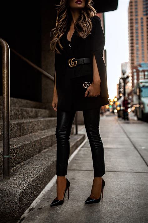 Winter Leather Pants Outfit Night