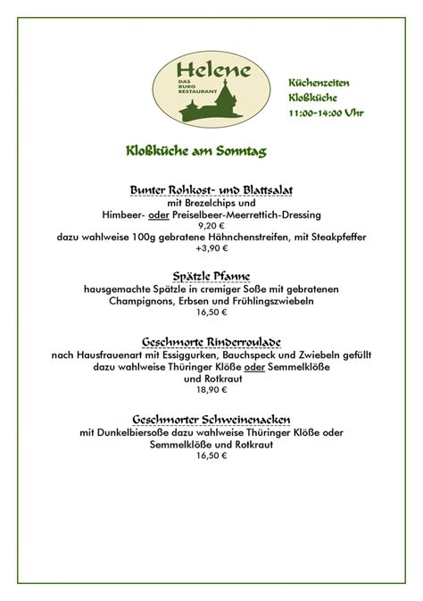 Speisekarte