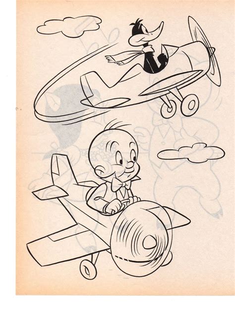 LOONEY TUNES DAFFY DUCK N ELMER FUDD Coloring Pages Looney Tunes