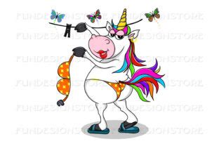 FUNNY UNICORN SUBLIMATION CLIPART PNG Graphic By Fundesigns Creative
