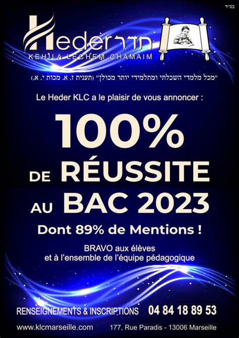 100 DE RÉUSSITE AU BAC 2023